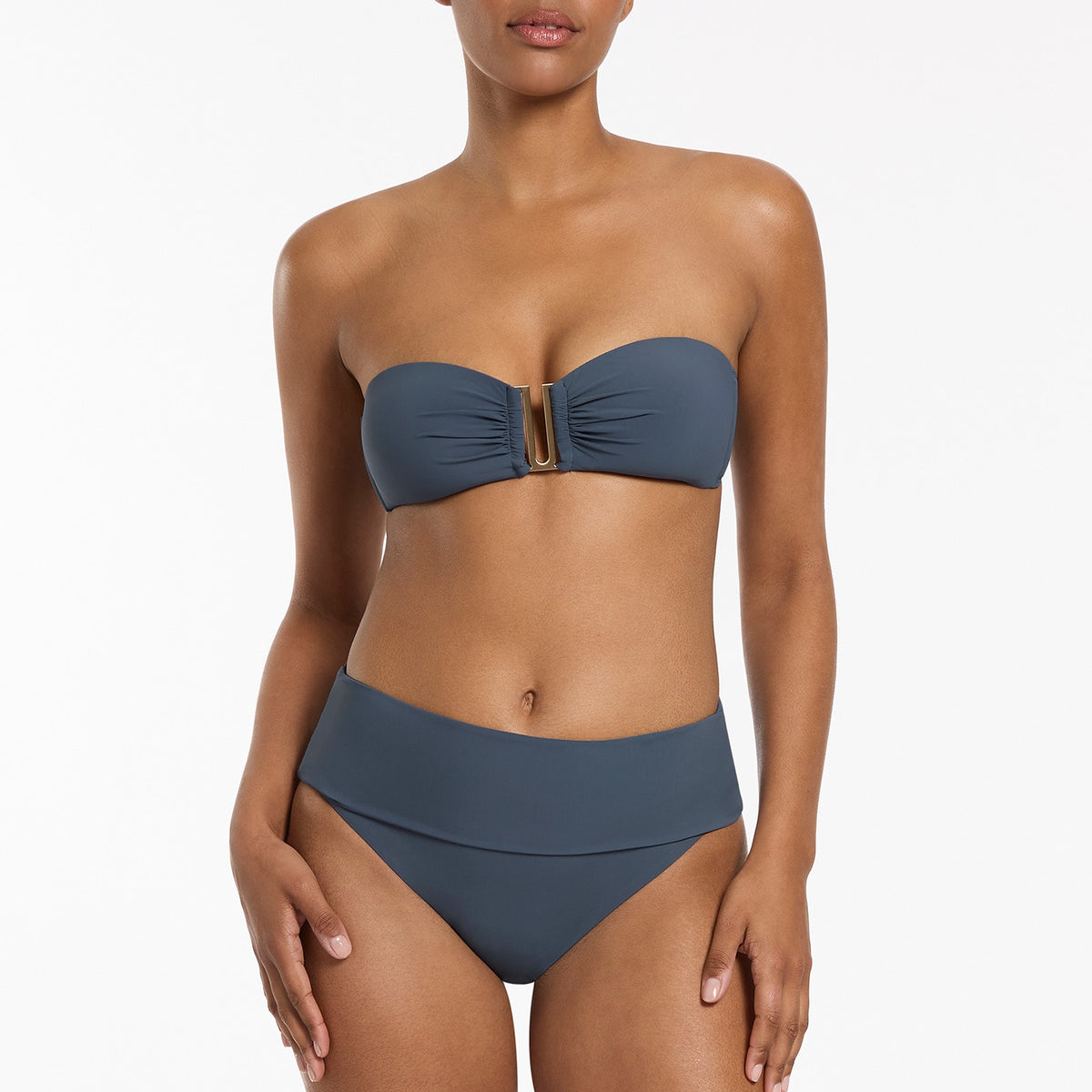 Jetset Bandeau Bikini Top - Steel Blue – JETS US