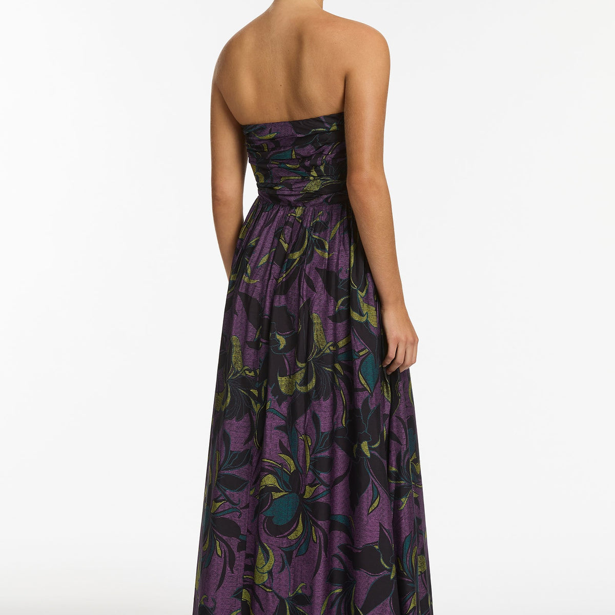 Midnight Tropical Cut Out Strapless Dress - Amethyst – JETS US