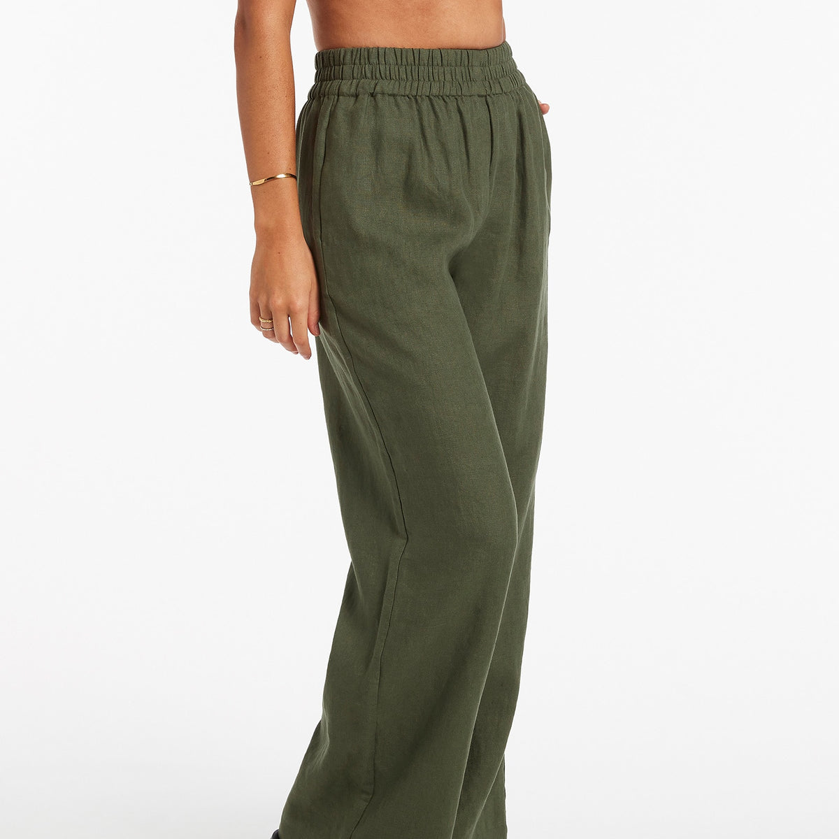 Jetset Wide Leg Pants - Olive – JETS US