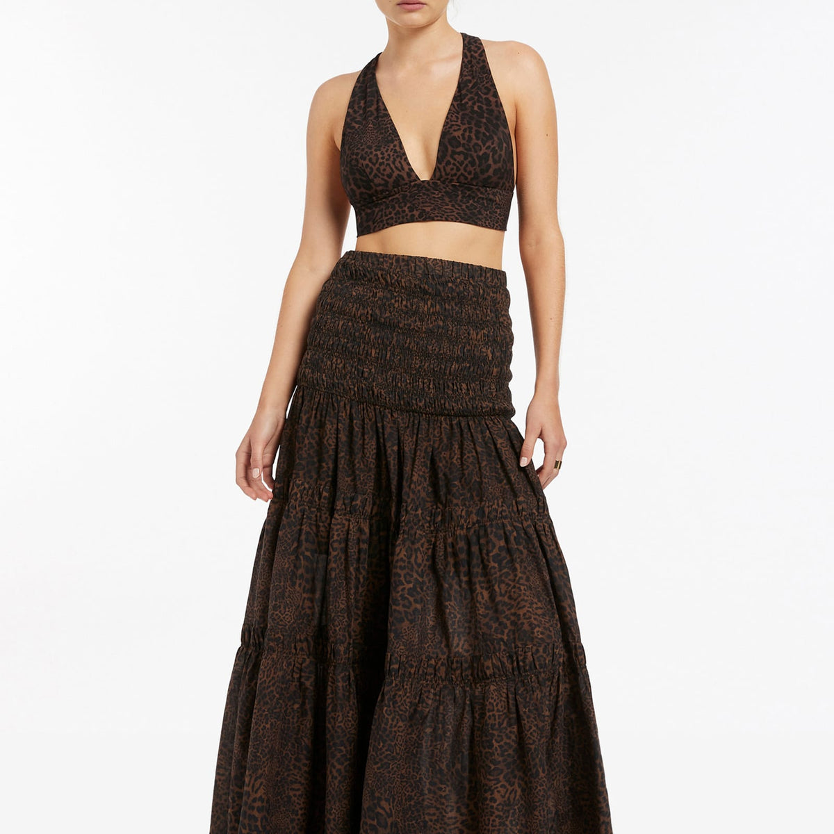 Pantera Shirred Skirt/Dress - Chocolate – JETS US