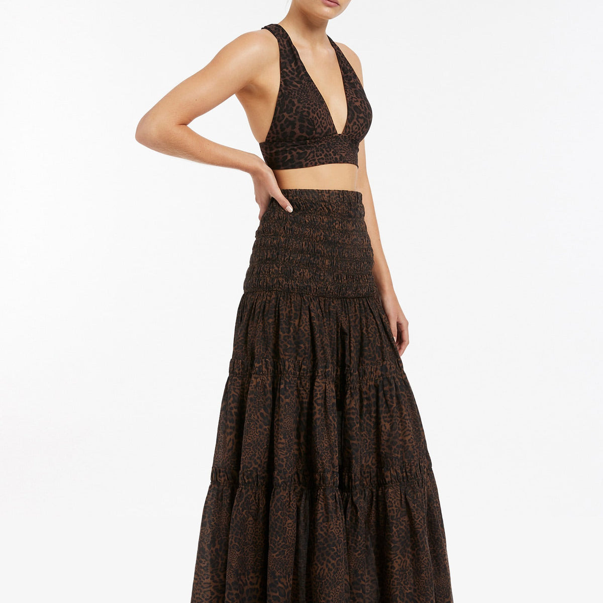 Pantera Shirred Skirt/Dress - Chocolate – JETS US