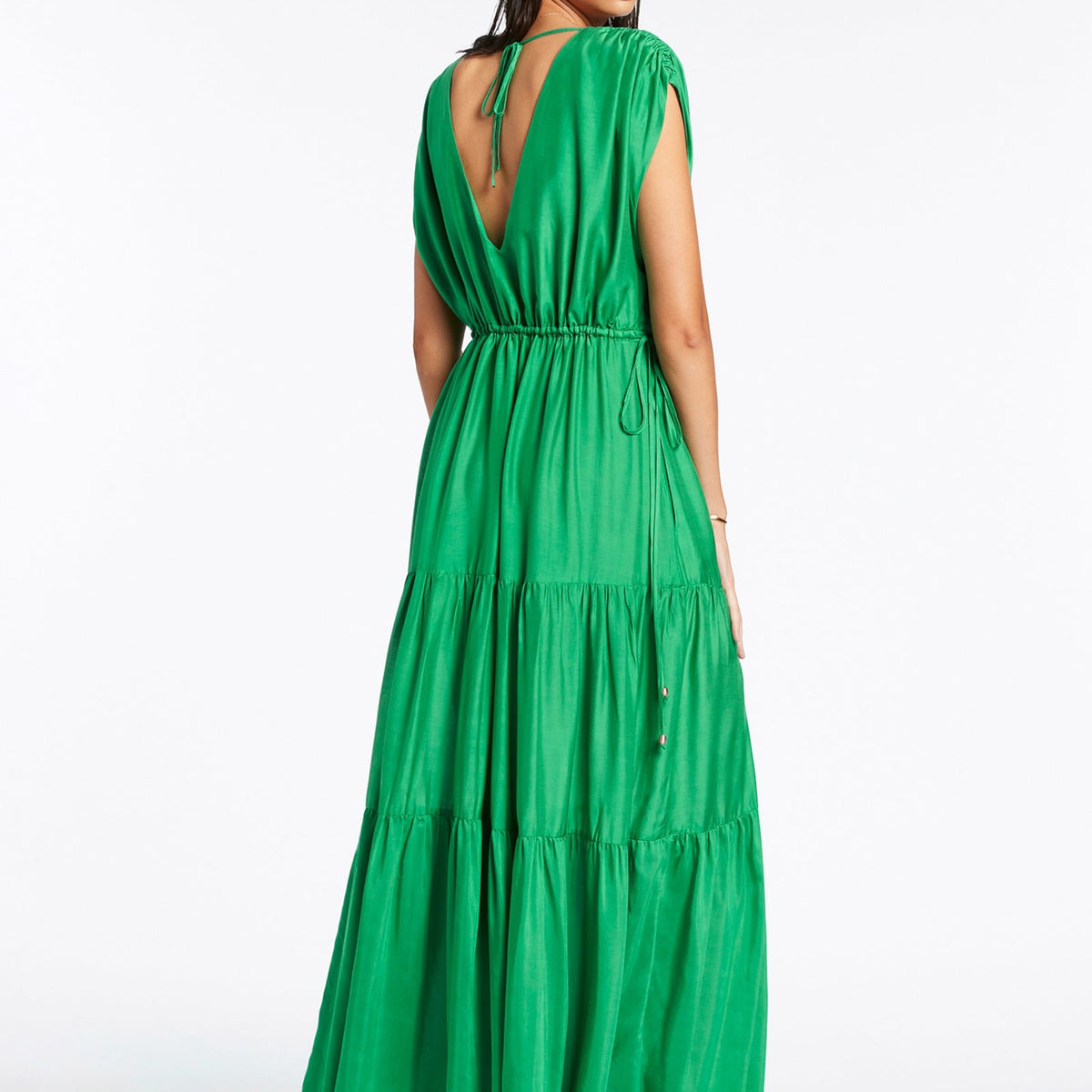 Jetset Tiered Maxi Dress - Green – JETS US