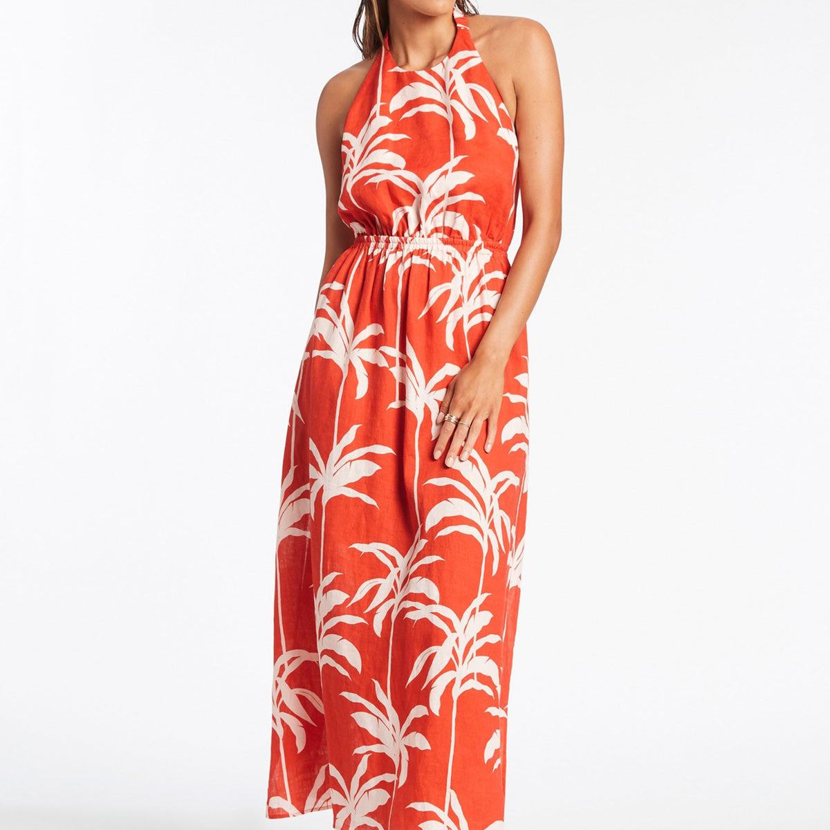 Palme Tie Back Maxi Dress - Cherry – JETS US