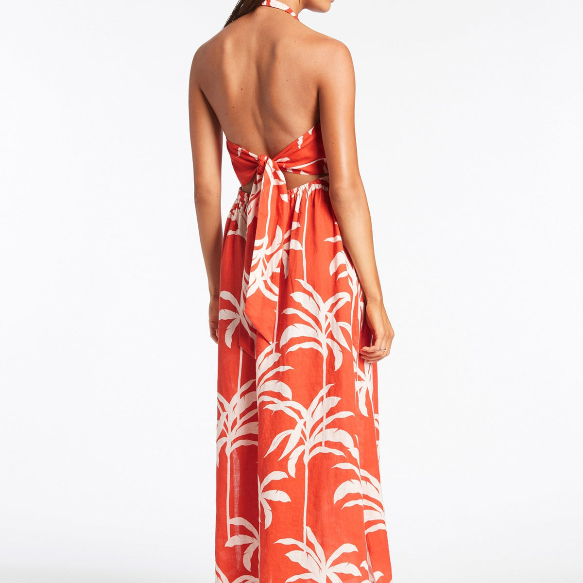 Palme Tie Back Maxi Dress - Cherry – JETS US