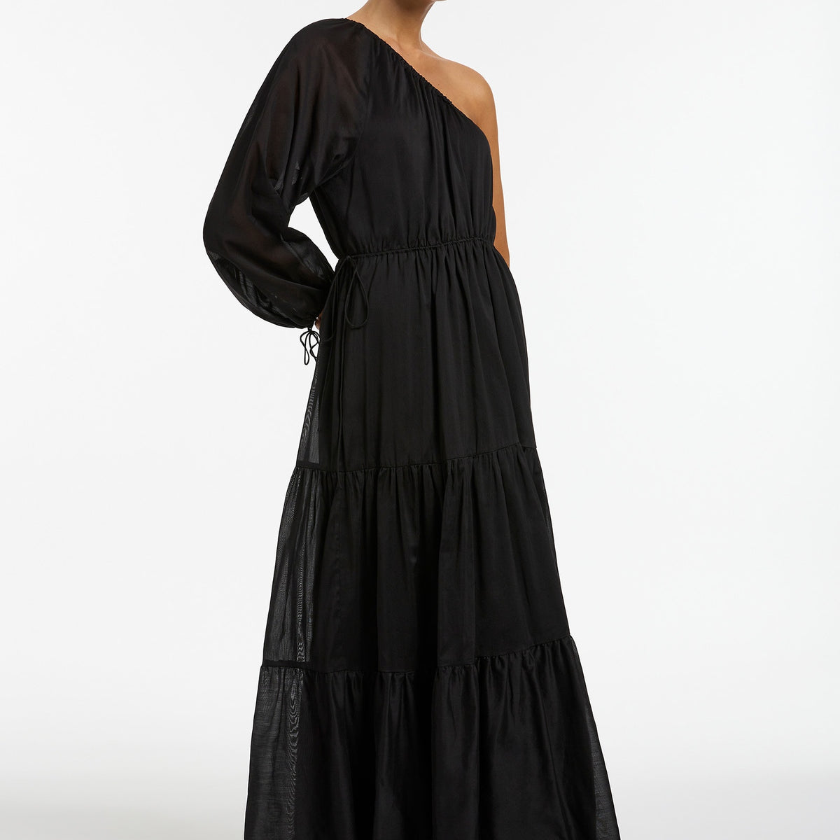 Jetset One Shoulder Maxi Dress - Black – JETS US
